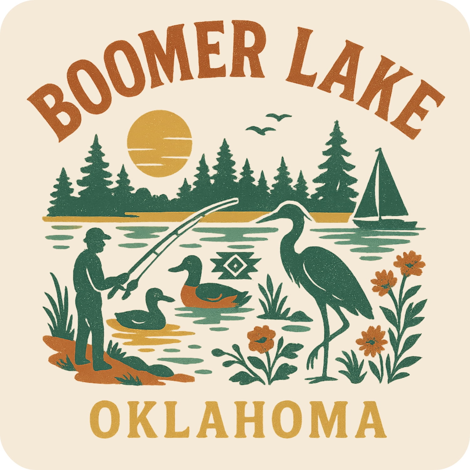 Boomer Lake Oklahoma Keepsakes Souvenir Vinyl Sticker – Destination ...