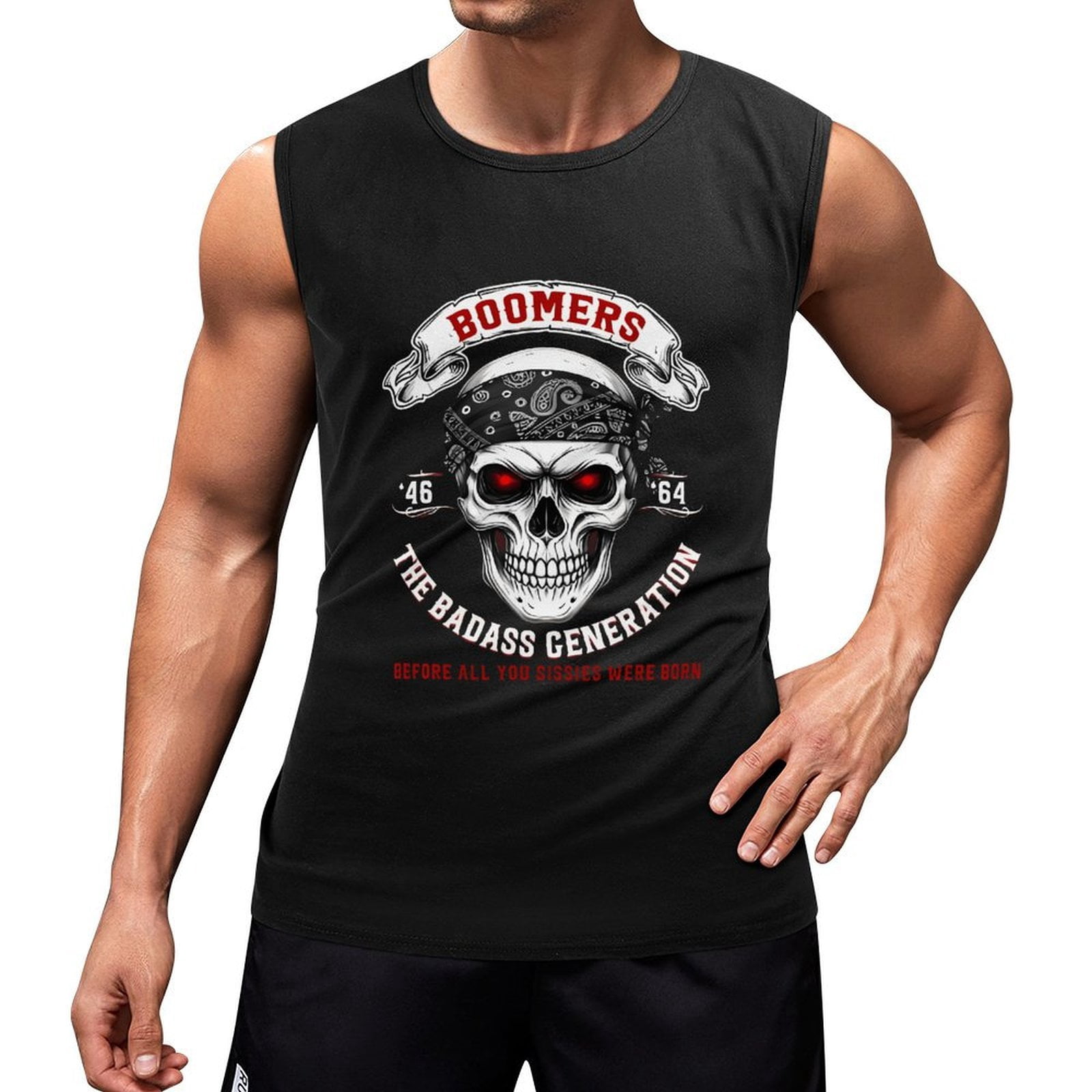 Boomer Men'S Muscle T-Shirt, Sleeveless, Muscle Tank Tee Top 3XL ...