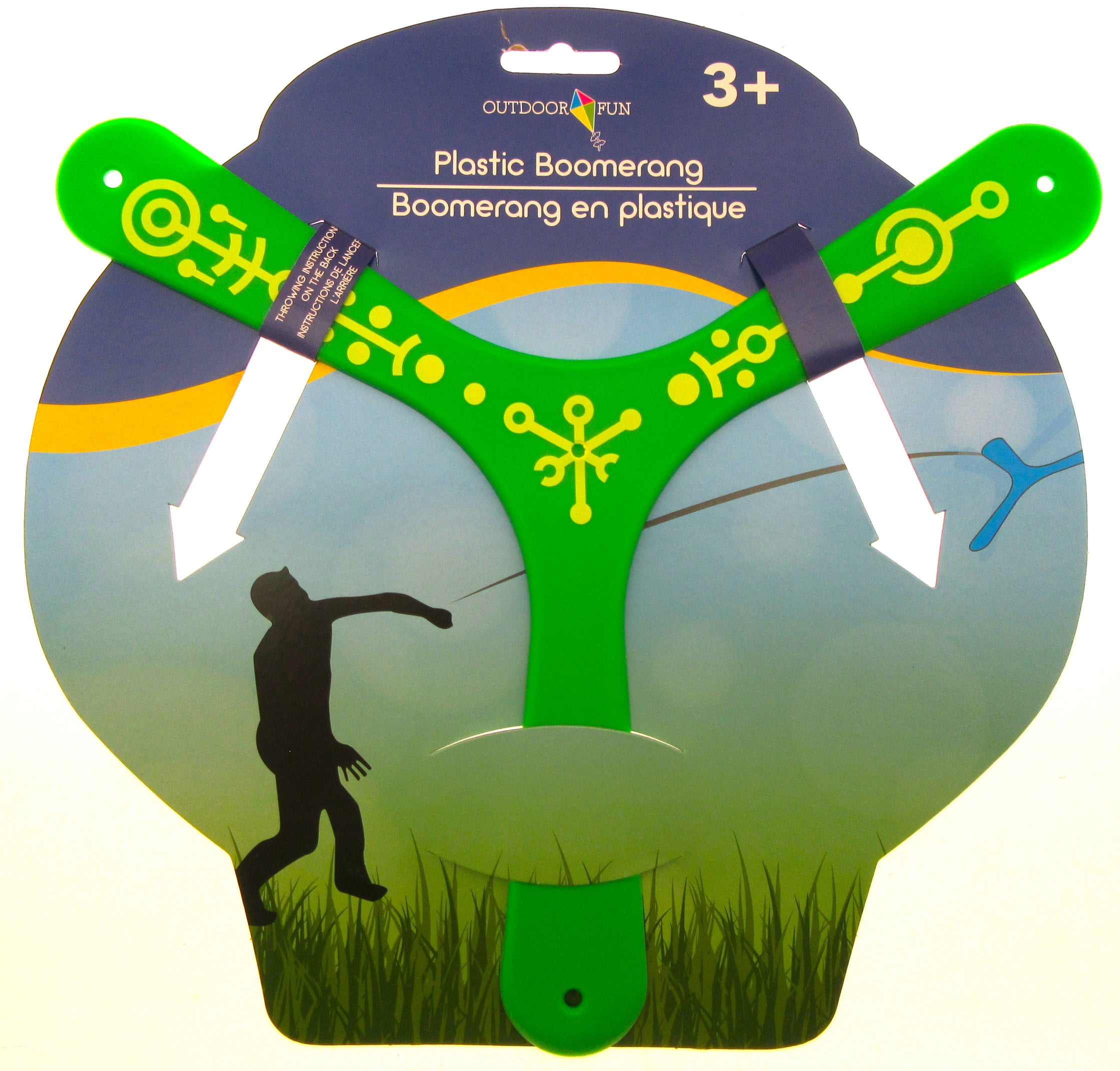 Boomerang Outside Yard Fun Plastic Boomerang Comes Back to you Green ...