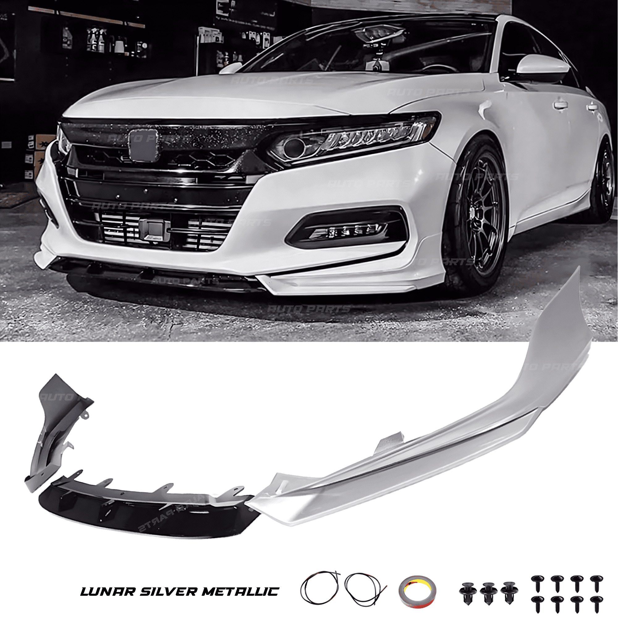 Booming up For 2018-2020 Honda Accord Painted White Pearl Front Bumper ...