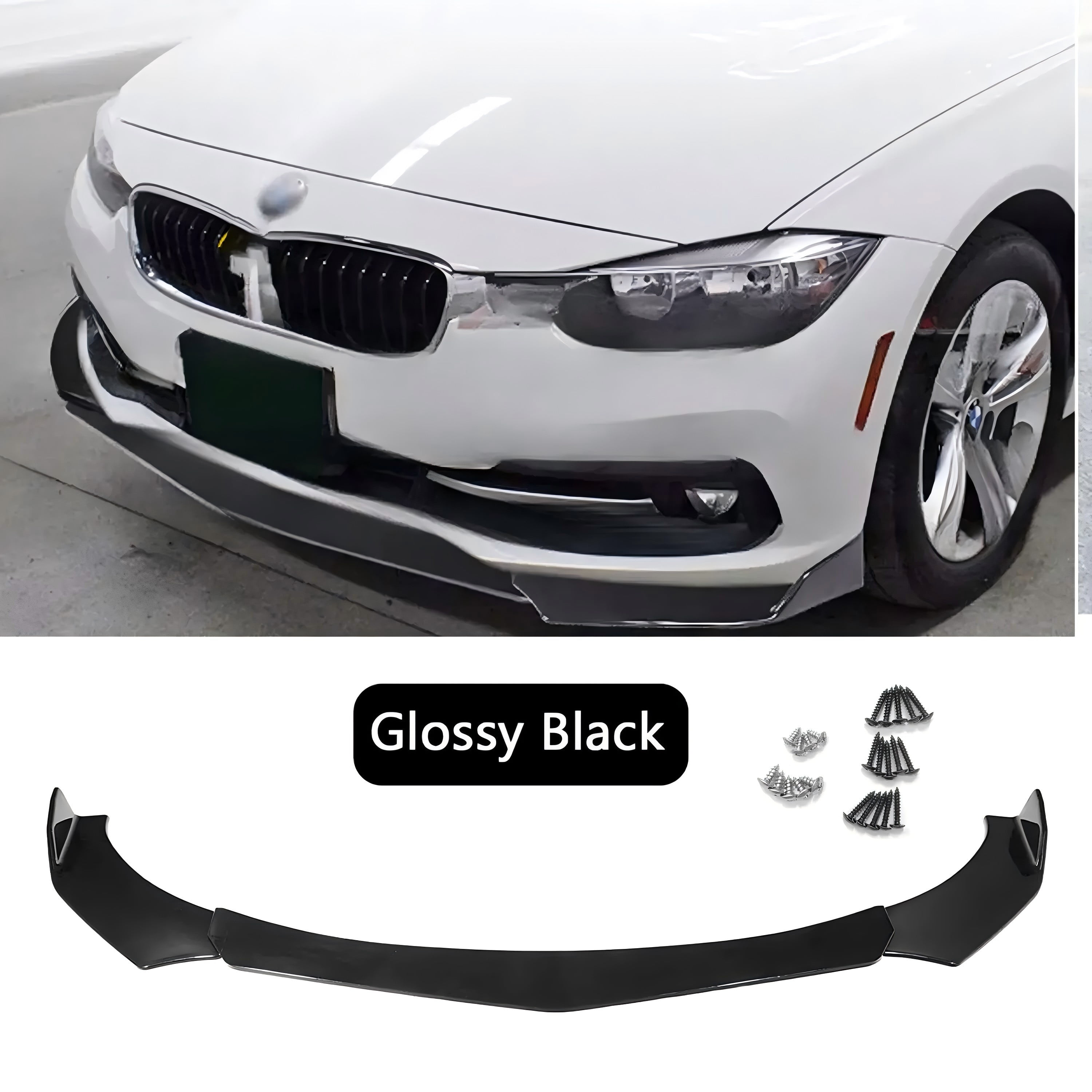 Booming up For BMW 320i 328i 330i F30 F35 Front Bumper Chin Lip Spoiler ...
