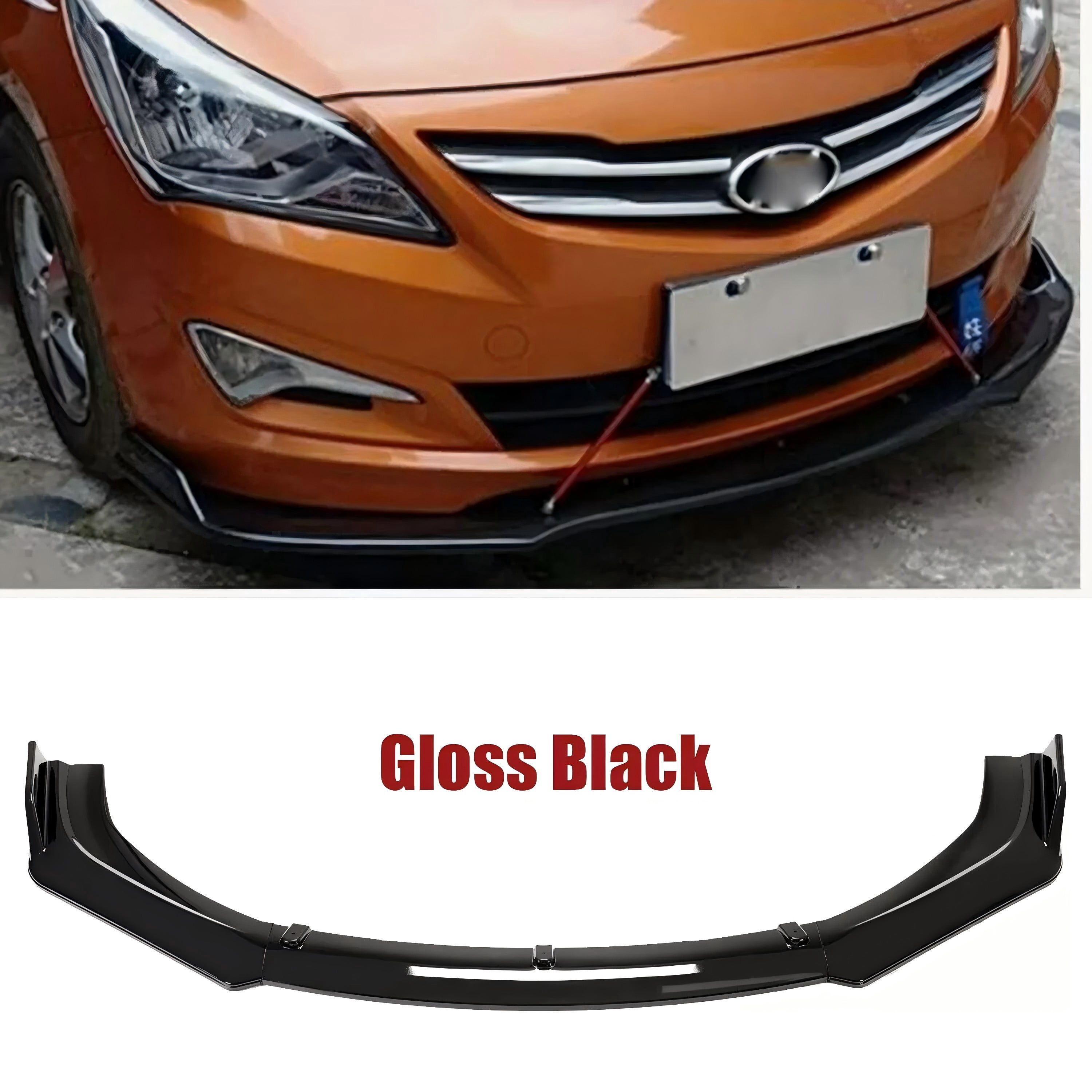 Booming up For Hyundai Veloster 13-17 Front Bumper Cover Lip Spoiler ...