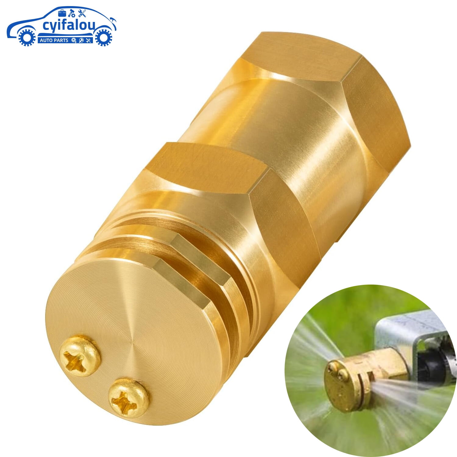 Boomless Spray Nozzle 1/2" FPT #10 Orifices (90° & 180° Caps Included ...