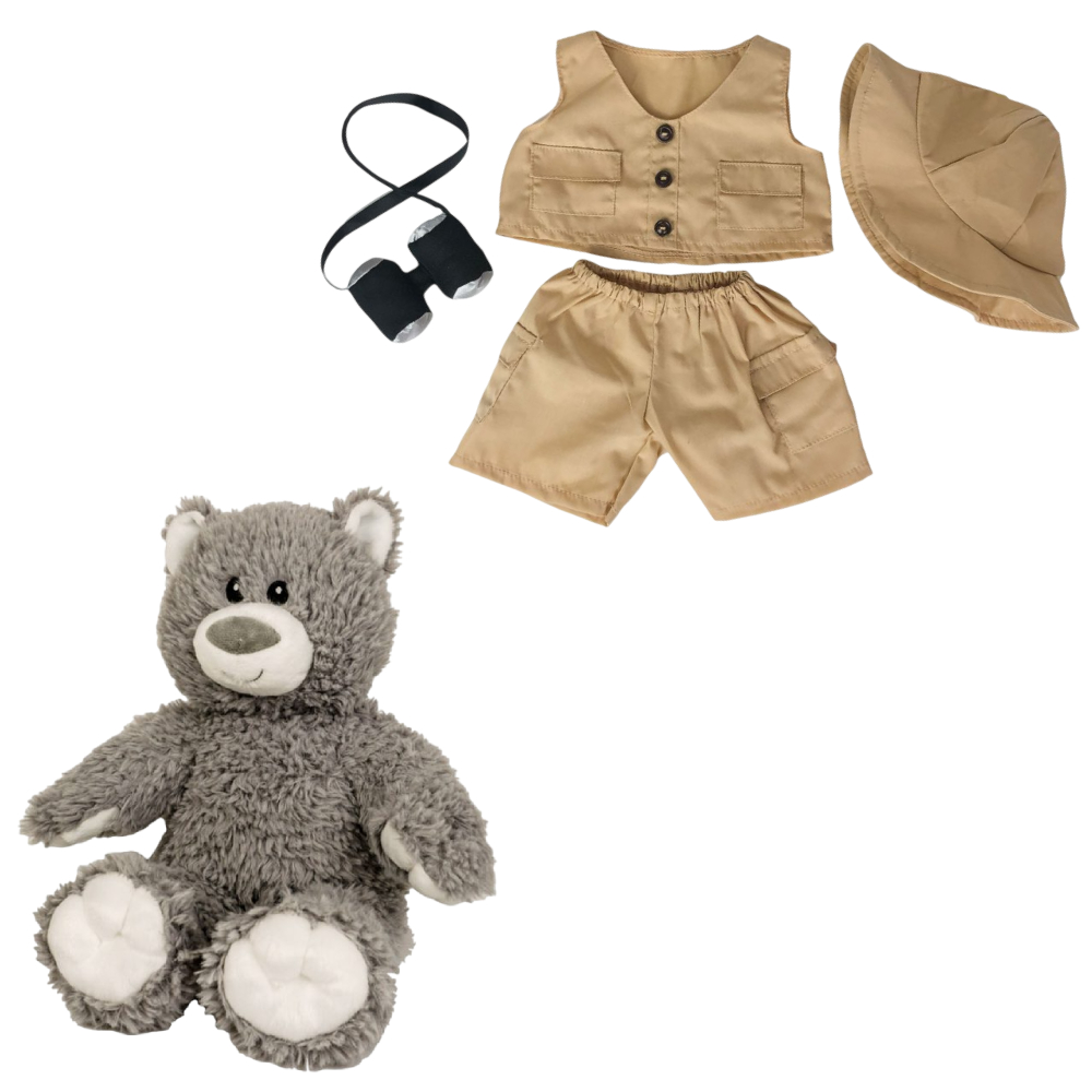 Boon Bear 16 Inch with Safari Costume Stuffed Animal, Adorable Trekking ...