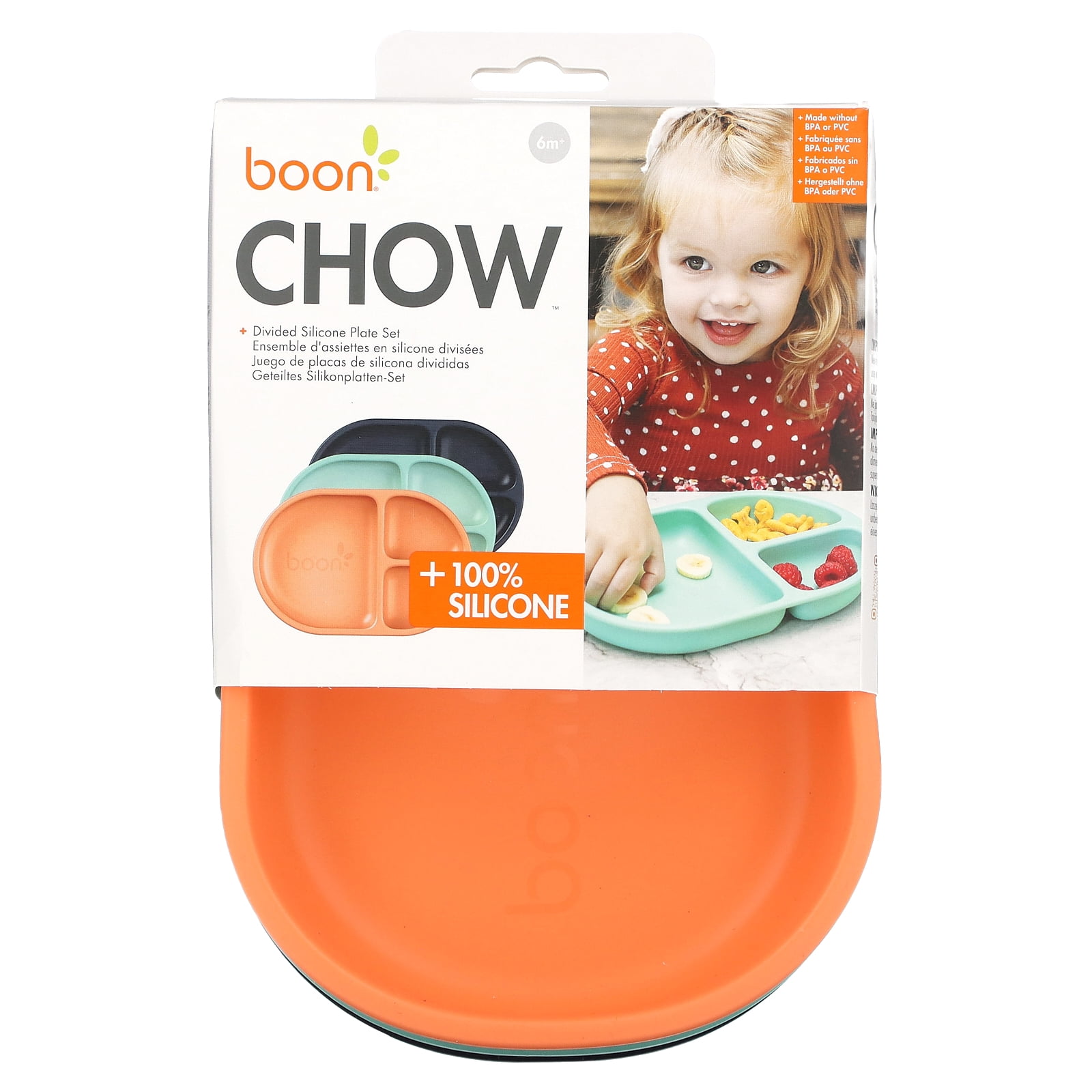 Boon Chow, Divided Silicone Plate Set, 6m+, Assorted, 3 Pack - Walmart.com