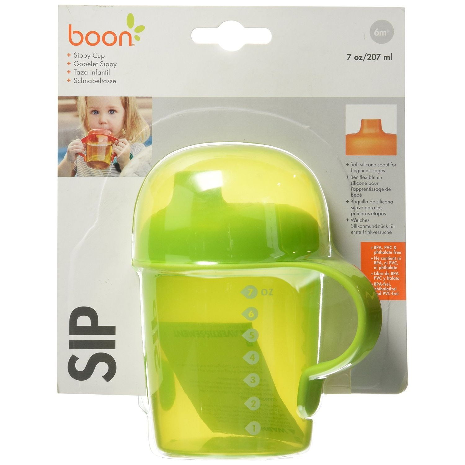 Boon Sip Firm Spout Sippy Cup - 7oz Green - Walmart.com