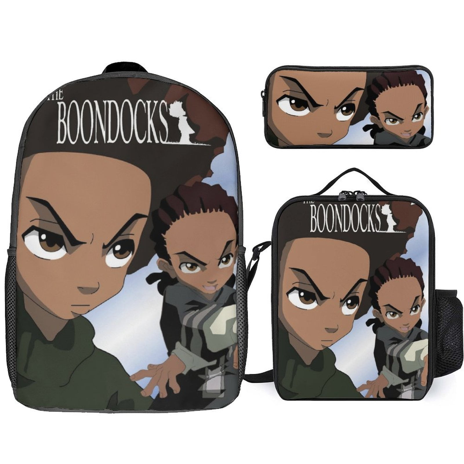 The Boondocks Characters Backpack With Lunch Bag Pencil Case Set ...