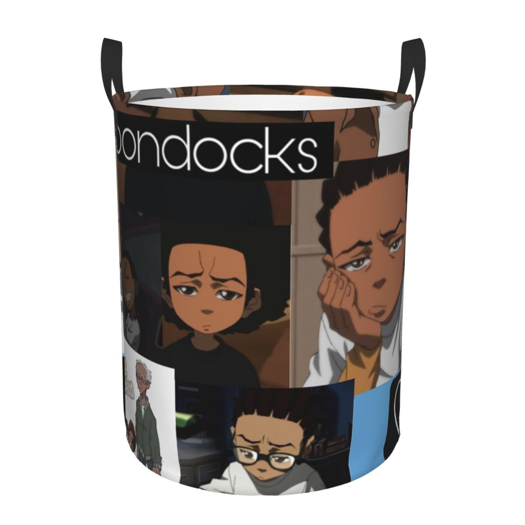 Boondocks Laundry Hamper Cartoon Circular Foldable Basket With Handle ...