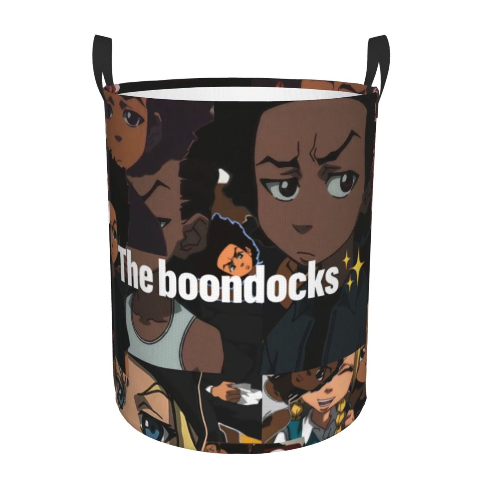 Boondocks Laundry Hamper Cartoon Circular Foldable Basket With Handle ...