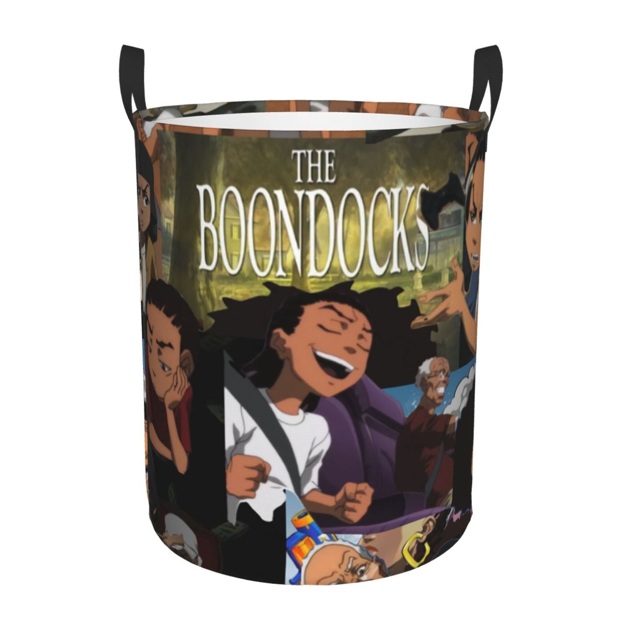 Boondocks Laundry Hamper Cartoon Circular Foldable Basket With Handle ...