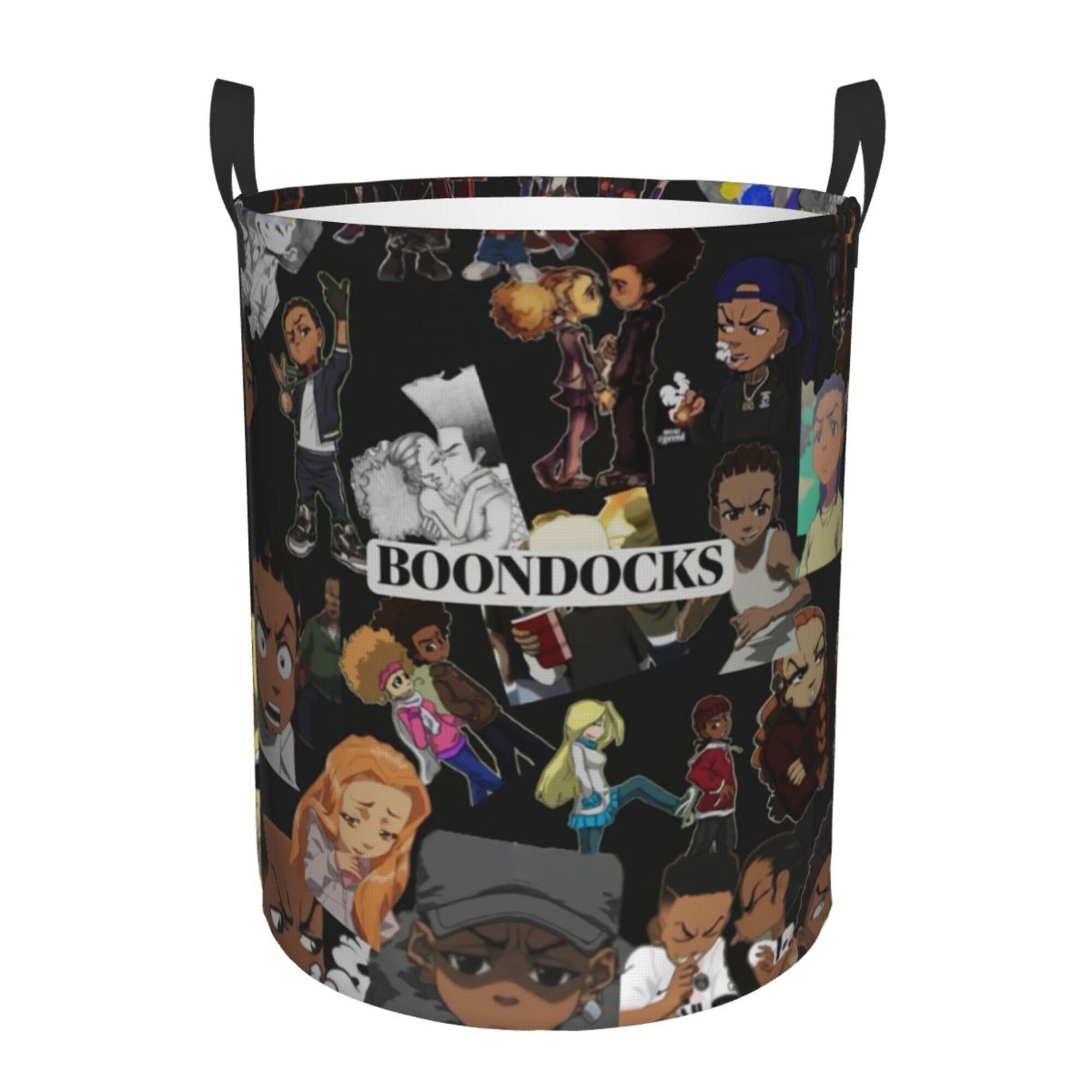 Boondocks Laundry Hamper Cartoon Circular Foldable Basket With Handle ...