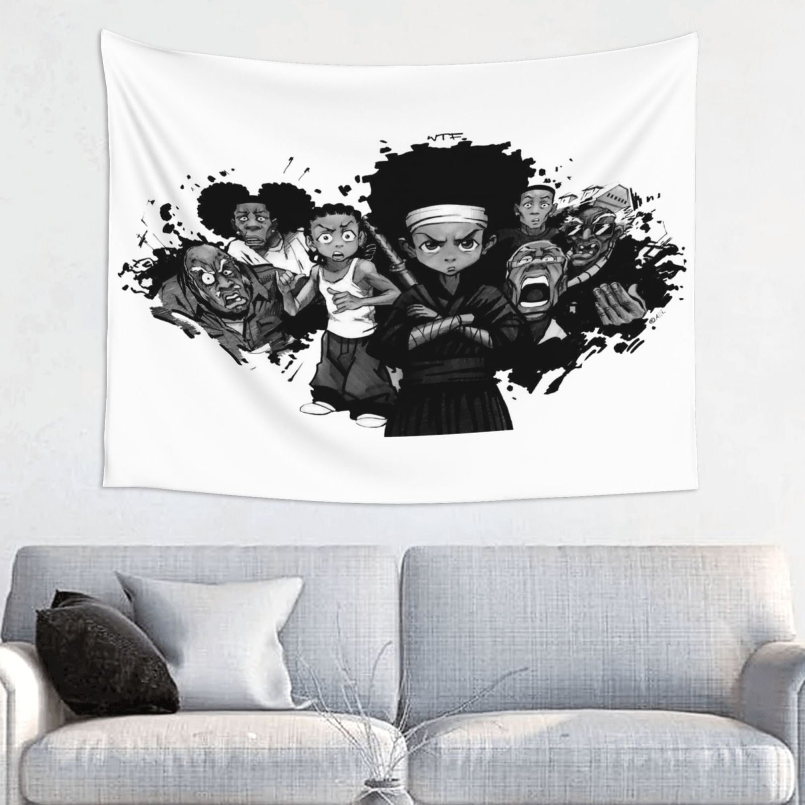 Boondocks Tapestry Anime Poster Large Background Wall Art Bedroom Wall ...