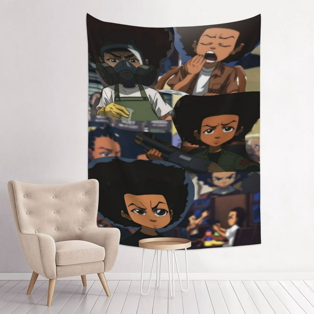 Boondocks Tapestry Anime Poster Large Background Wall Art Bedroom Wall ...
