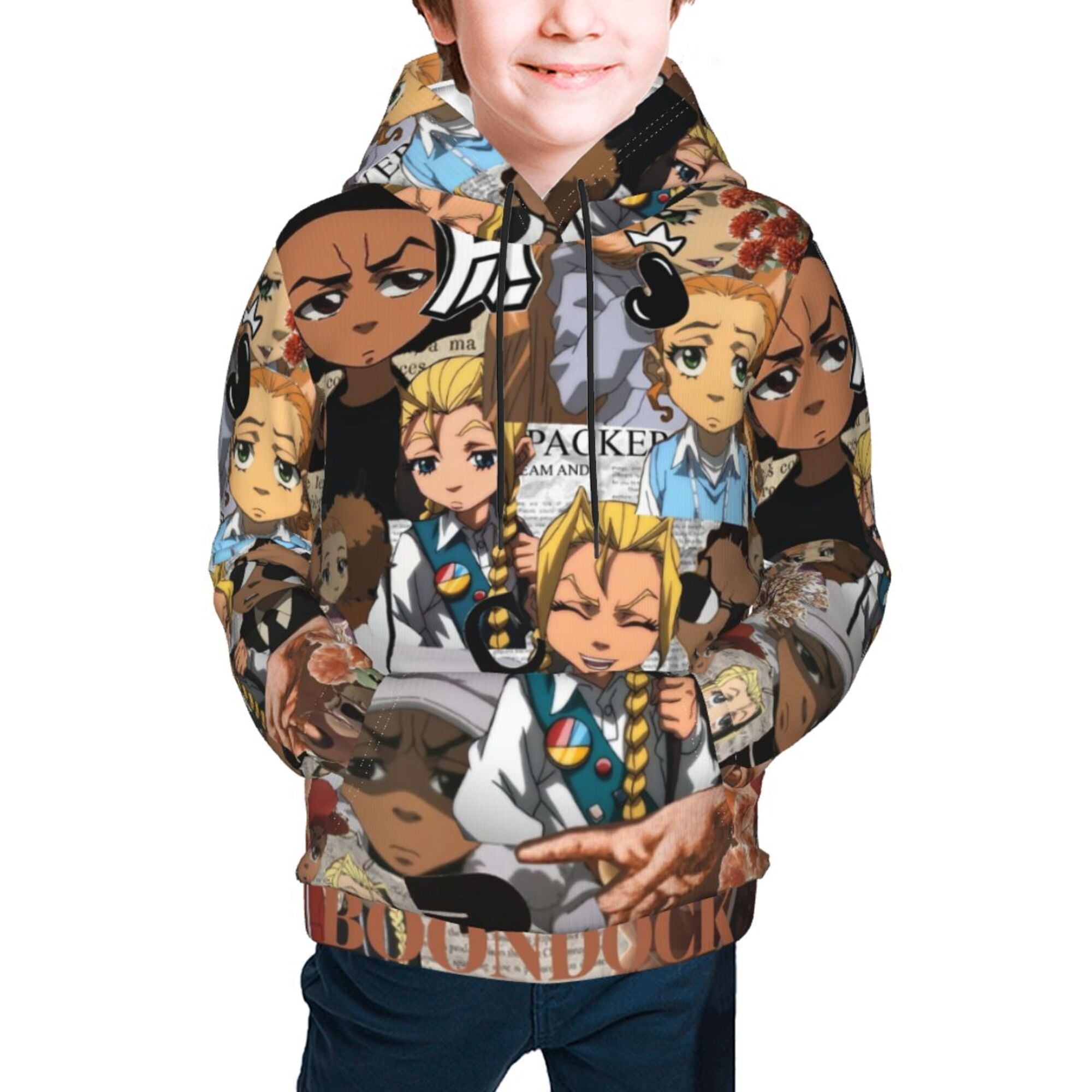 Boondocks Teen Boys Girls Hoodies 3D Printed Cool Long Sleeve Hooded ...