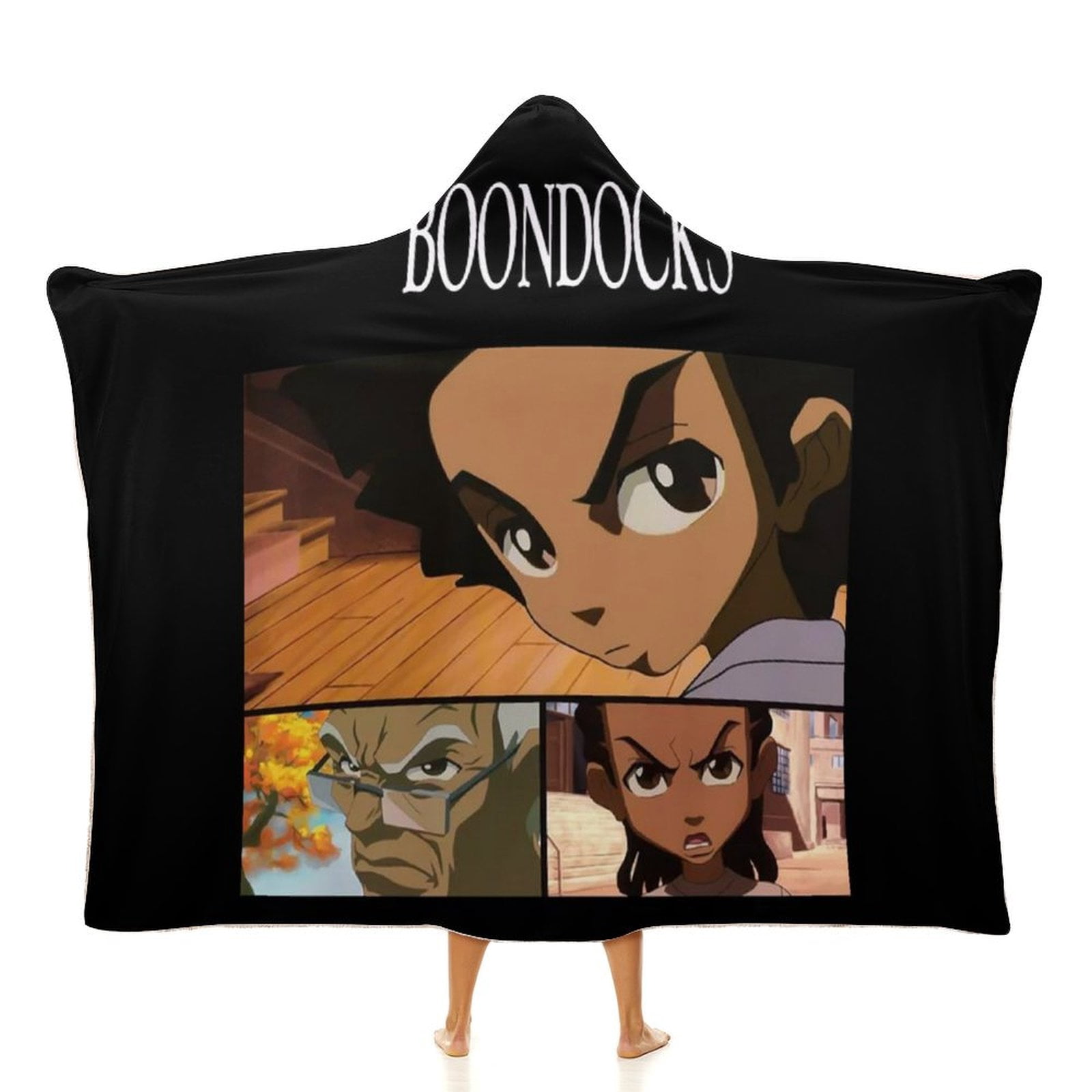 Boondoc-k Wearable Fleece Blanket Hoodie Cloak Hooded Blanket 60"x80 ...