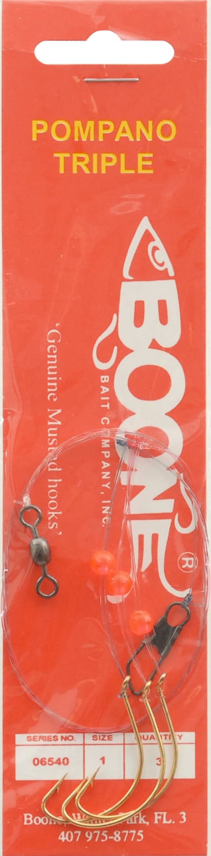Boone Bait 6540 Triple Pompano Rig Fishing Rig - Walmart.com