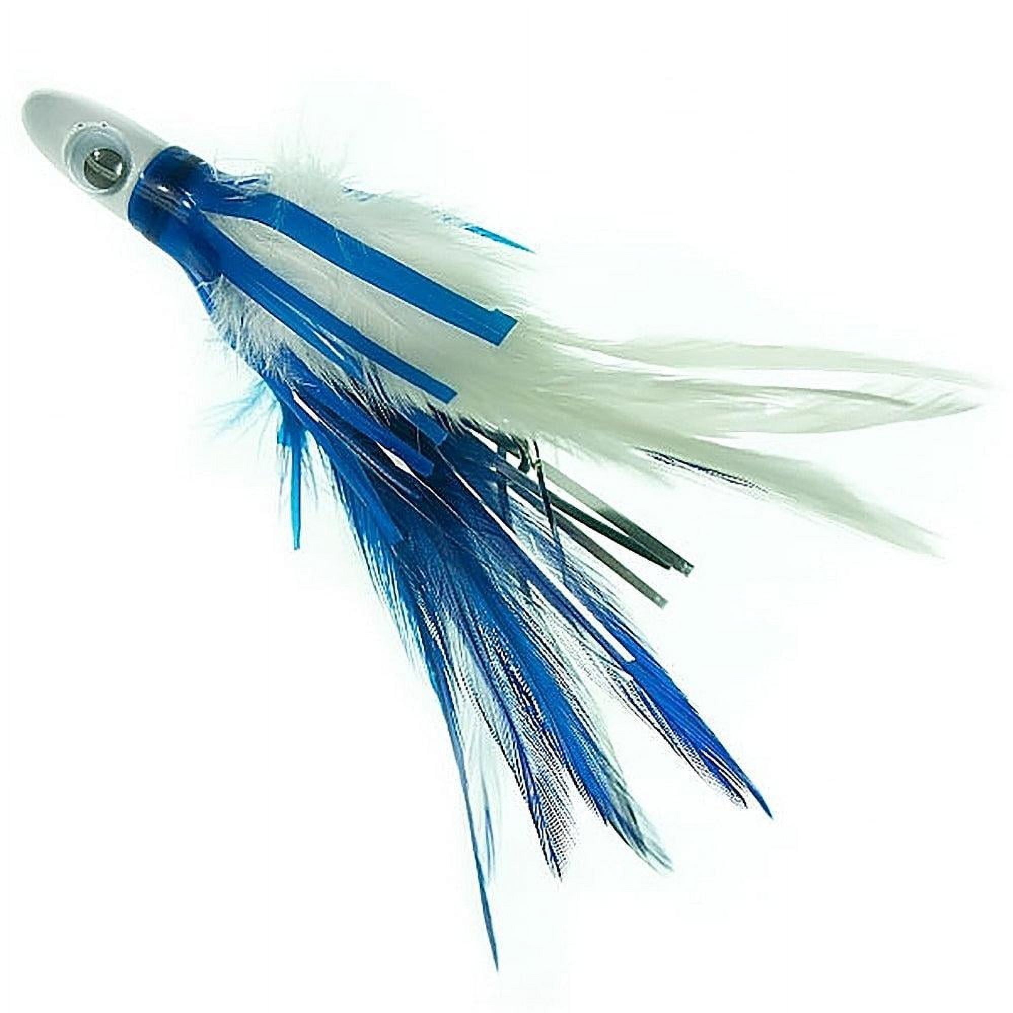 Boone Bait Feather Troll Jig Blue/White 2Oz - 09447 - Walmart.com