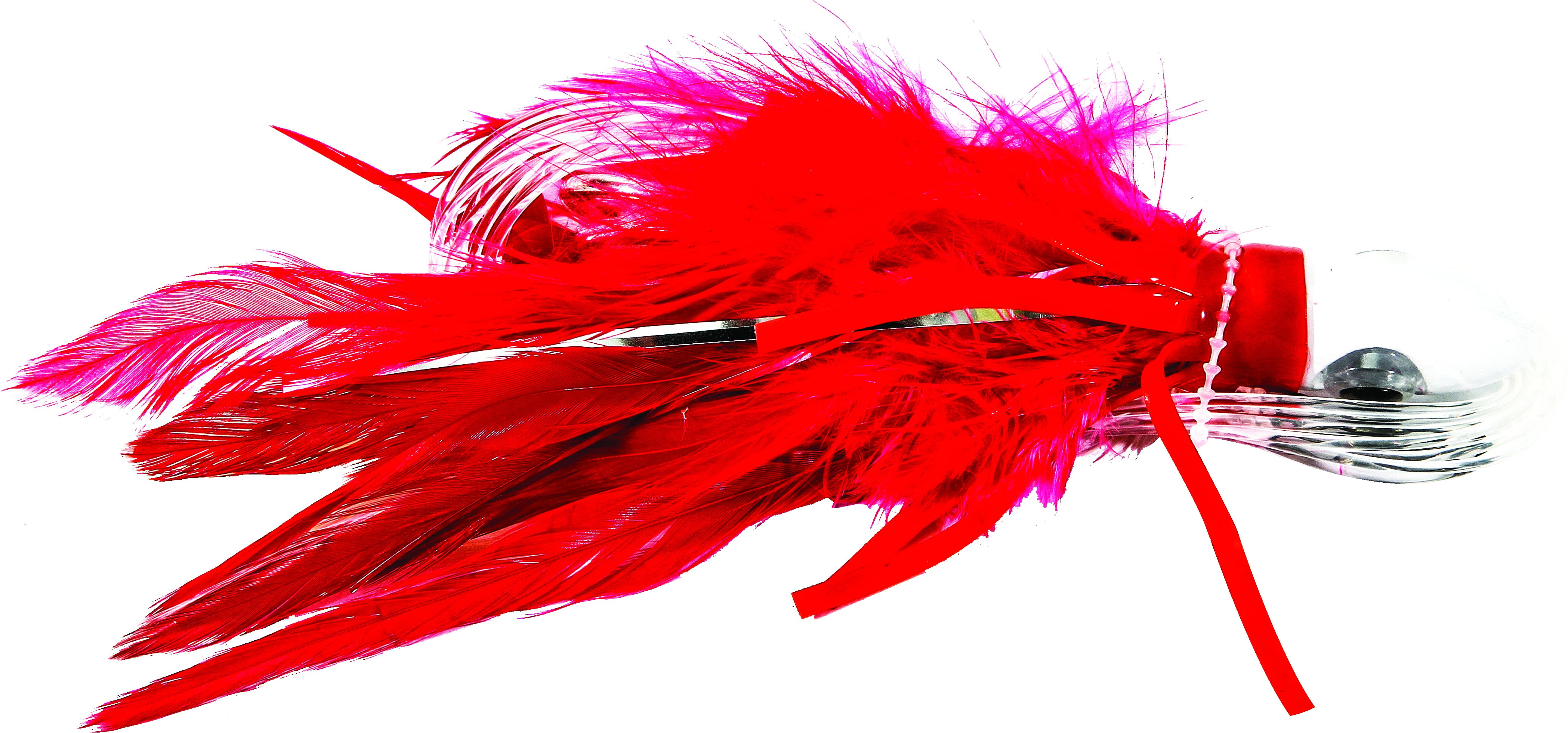 Boone Bait Feather Troll Jig Red/White 2Oz - 09437 - Walmart.com