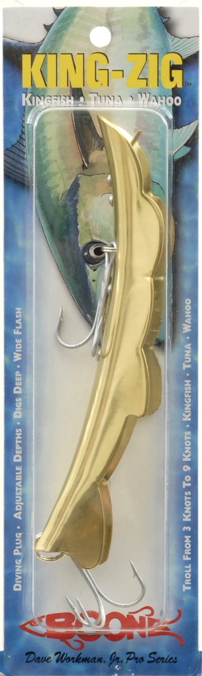 Boone Fishing Lure 12134 King Zig Trolling Lure Gold 6.5" 2oz - Walmart.com