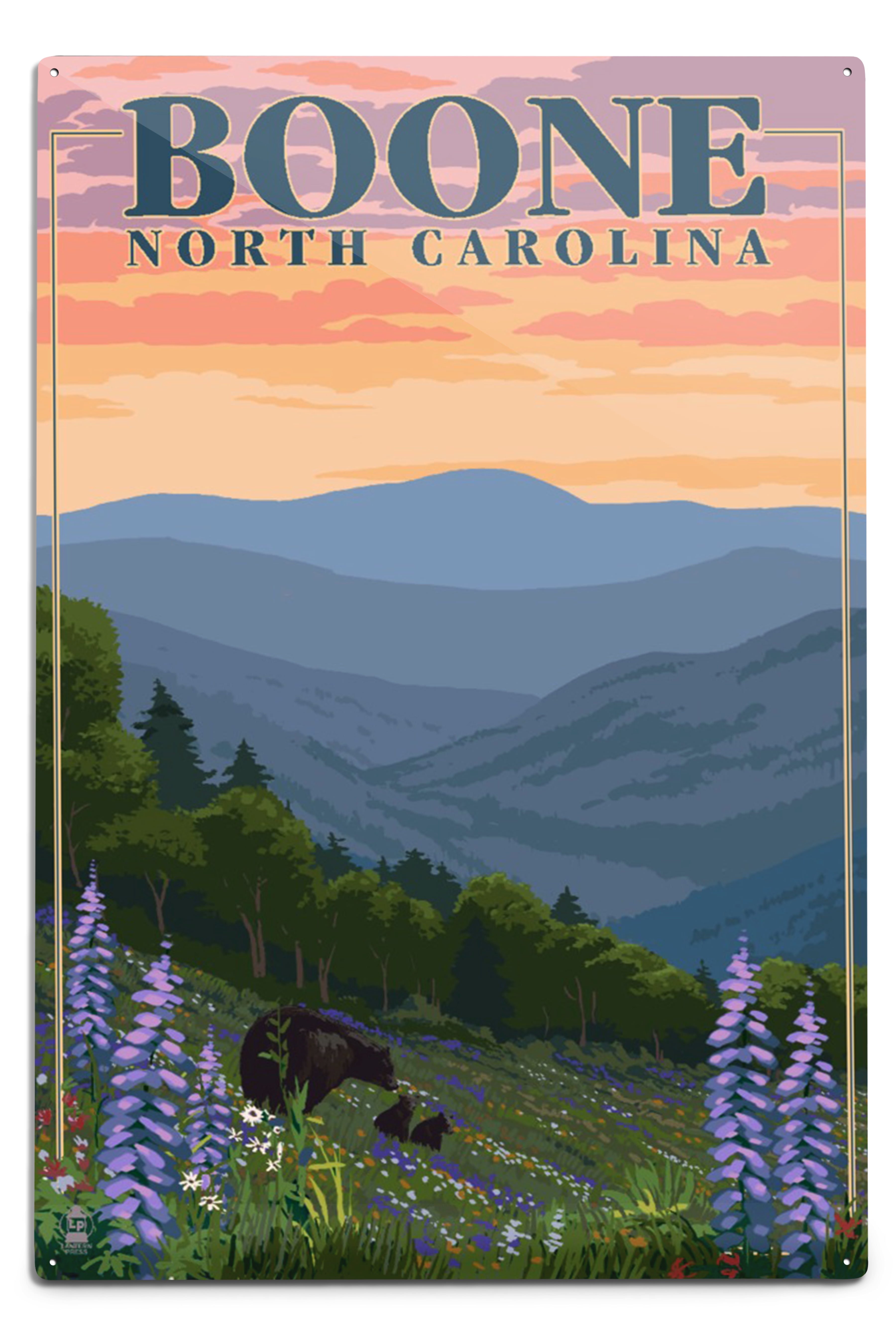 Boone, North Carolina, Bear and Spring Flowers - Walmart.com