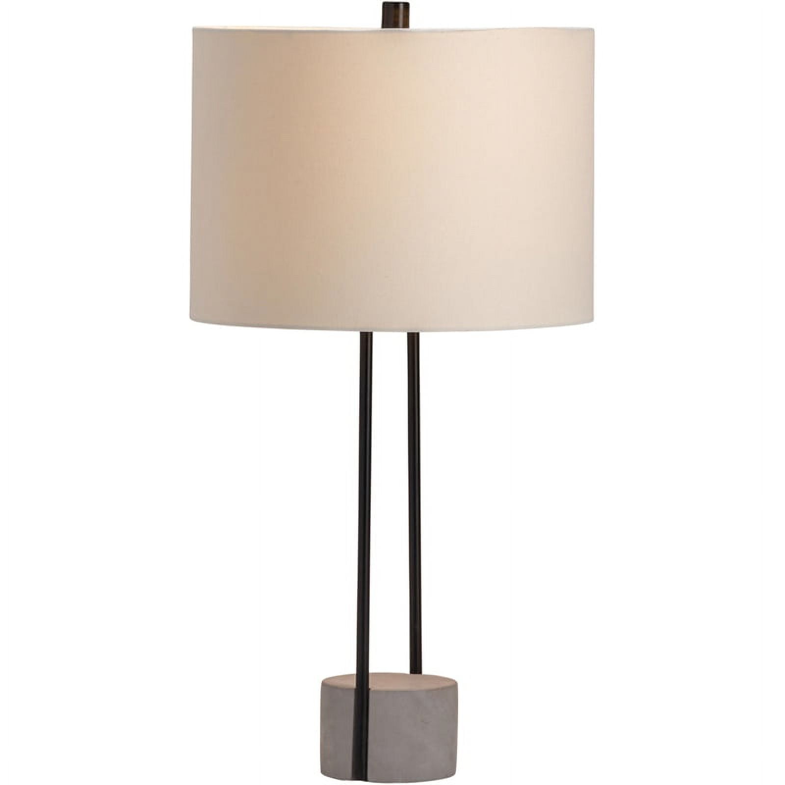 Boone Troweled Cement Disk Table Lamp Metal Black - Walmart.com