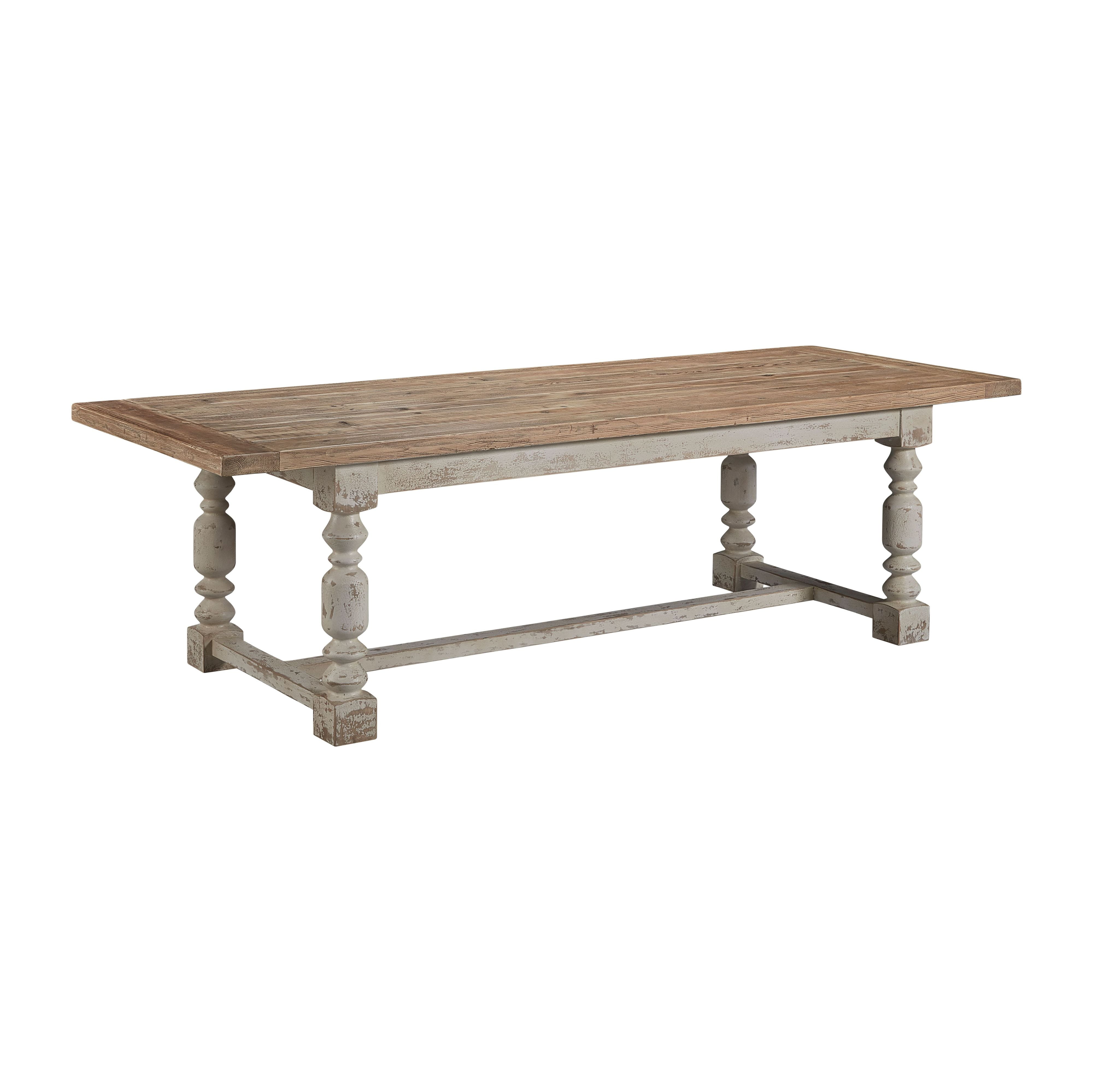 Booneville 102-inch Farmhouse Dining Table in Rustic Pine - Walmart.com