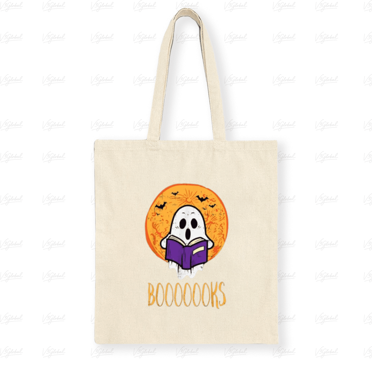 Boooks Moon Ghost Reading Halloween Bookworm Librarian Book Lover Gift ...