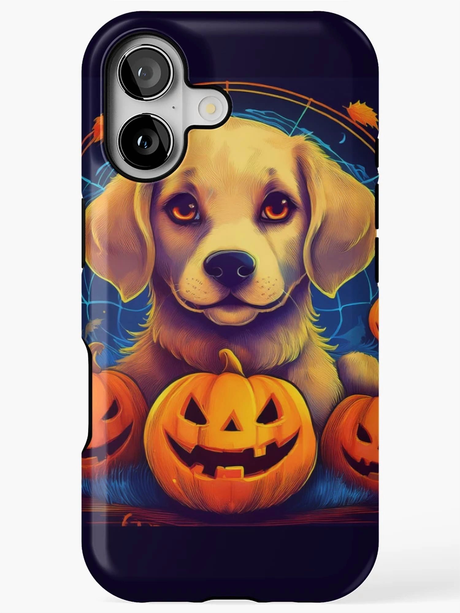 Boooo Dog Halloween Fun Design Case for 16/15/14/13/12/11 Pro Max ...