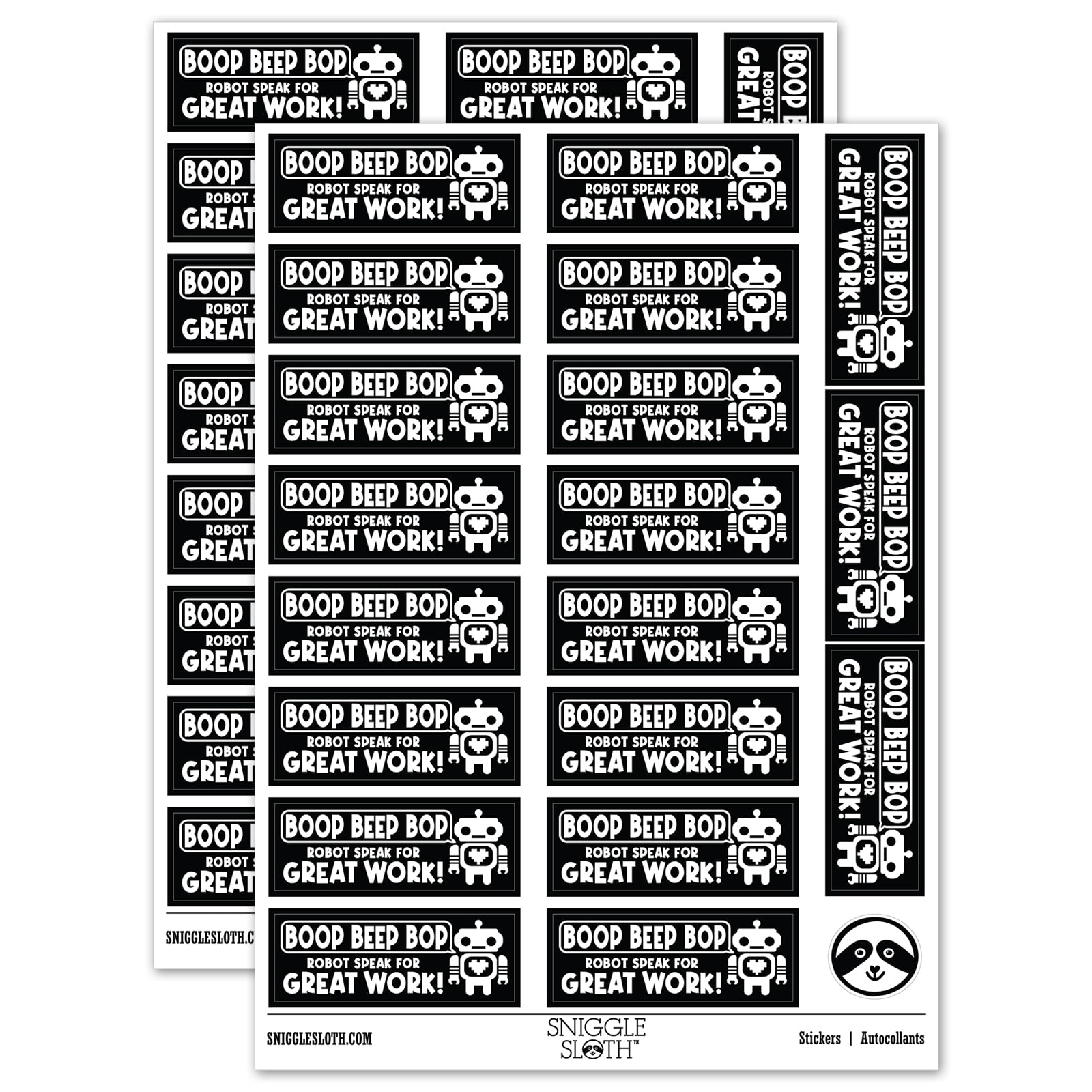 Boop Beep Bop Robot Speak For Great Work Teacher Student School Sticker ...