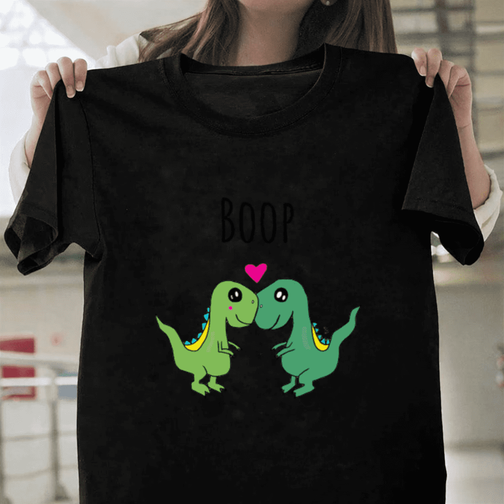 Boop Dinosaurs In Love Cute Prehistoric Valentine Romance Art Unisex T ...