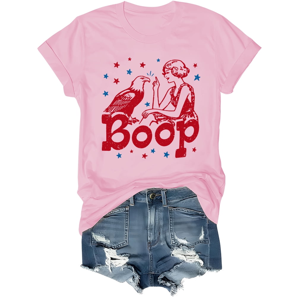 Boop Eagle Funny Patriotic Shirt, Retro Vintage 4th of July Tee, Cute ...