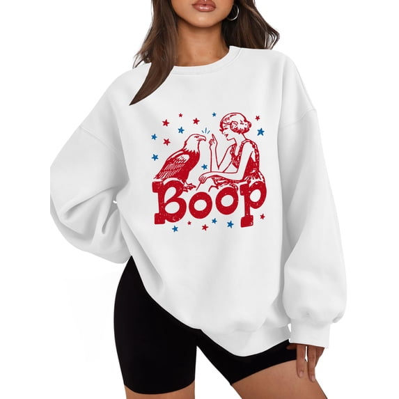 Boop Eagle Funny Patriotic Sweatshirt Retro Vintage 4th of July Cute ...