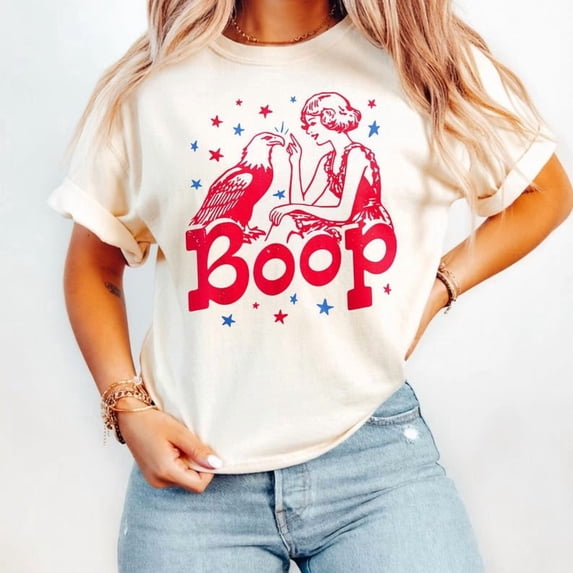 Boop Eagle T Shirt, Funny Patriotic Vintage Girl Boop Eagle Graphic Tee ...