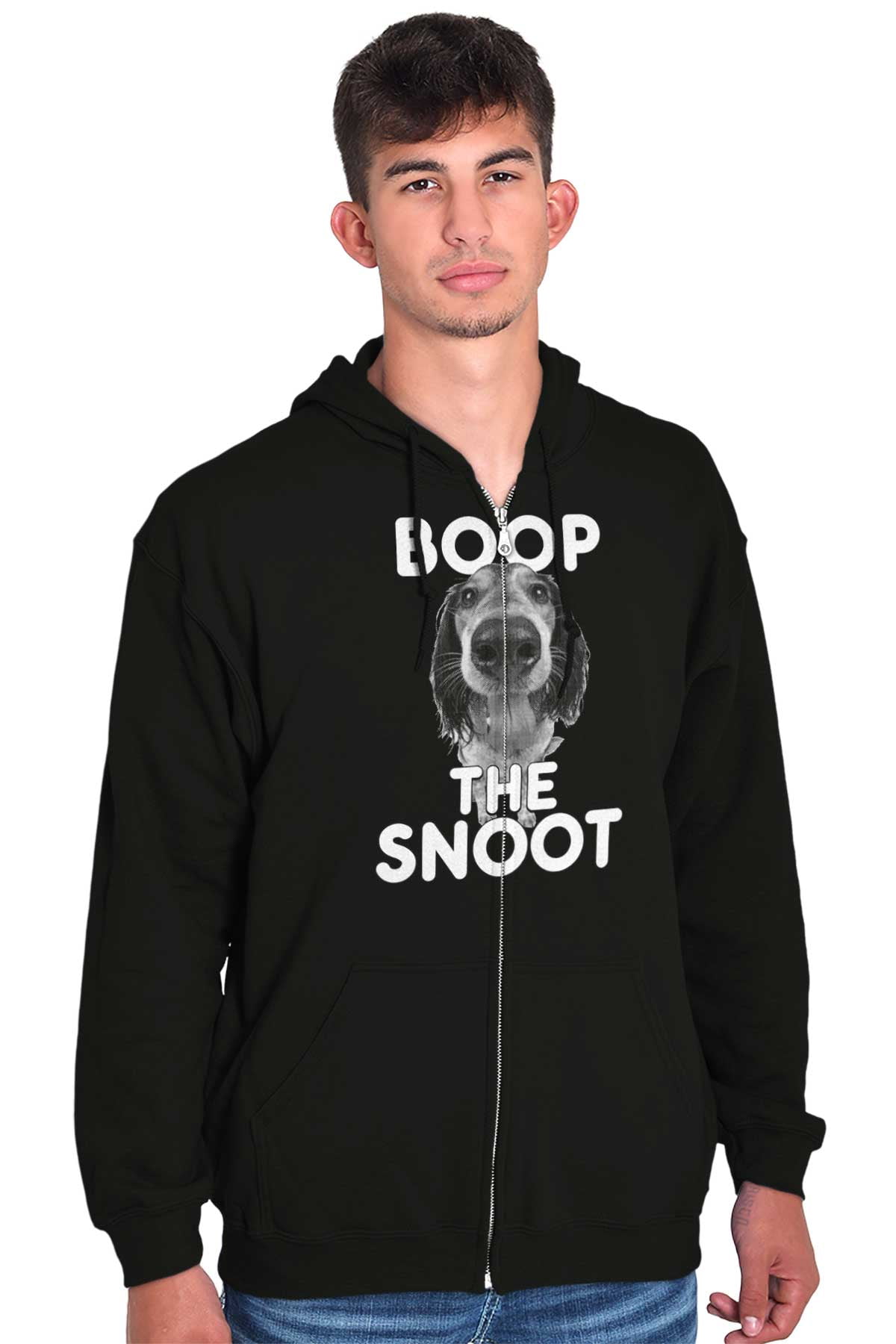 Boop Snoot Dog Meme Rescue Puppy Unisex Plus Size Zip Hoodie Brisco ...