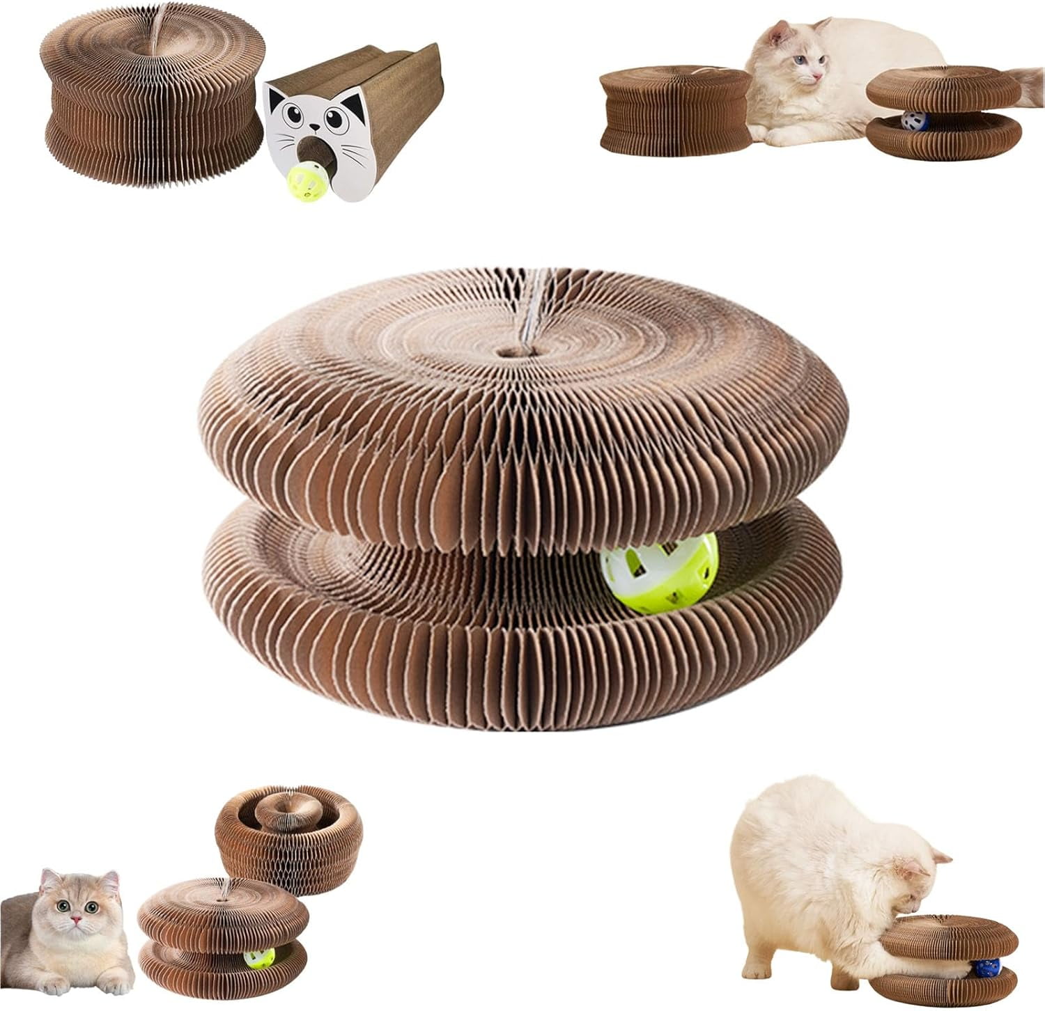 Boopz Ball for Cats, Meowvo Cat Scratcher, Flexible Cat Scratcher ...