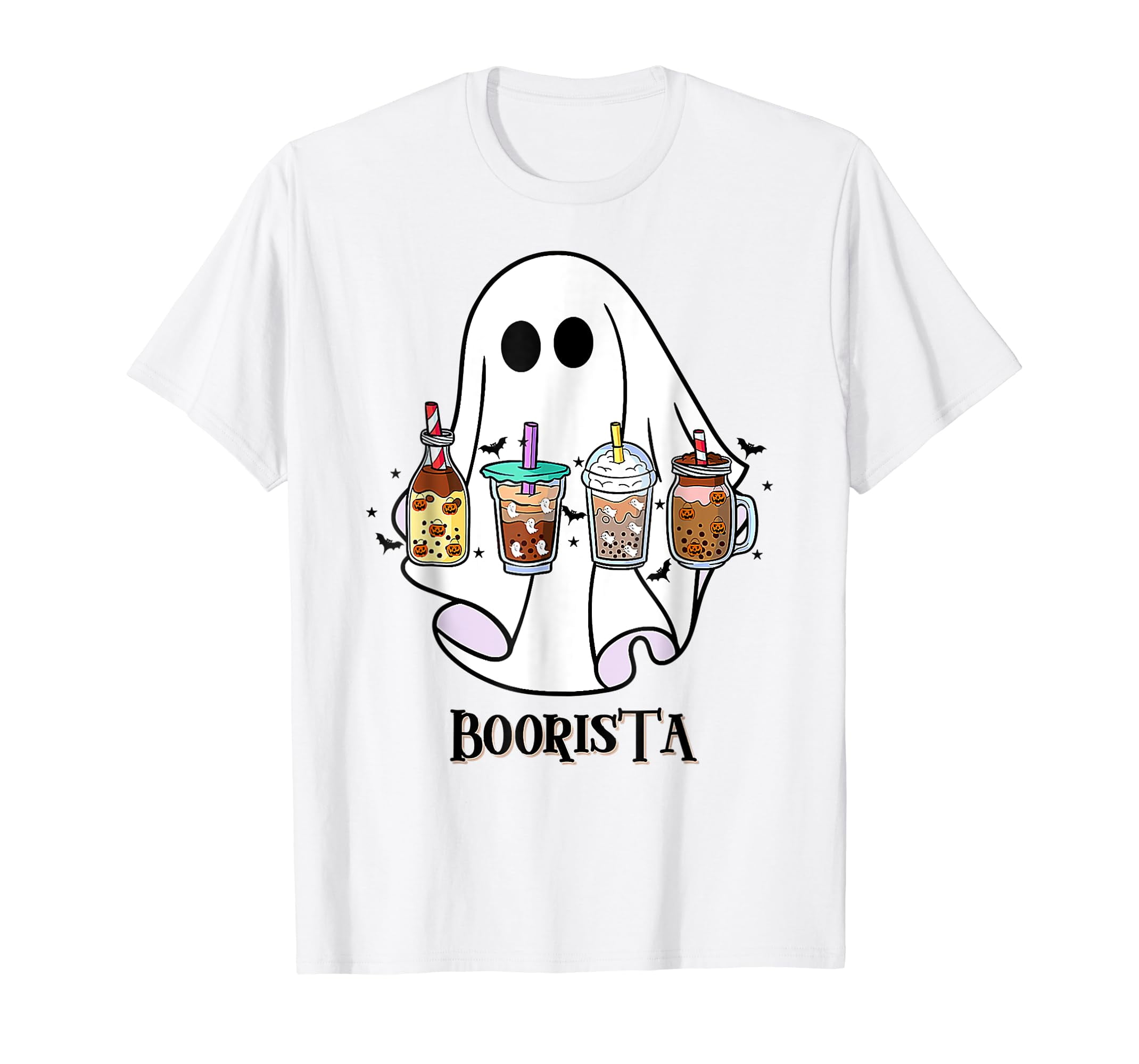 Boorista Boo Coffee, Halloween Spooky Ghost Coffee Barista T-Shirt ...