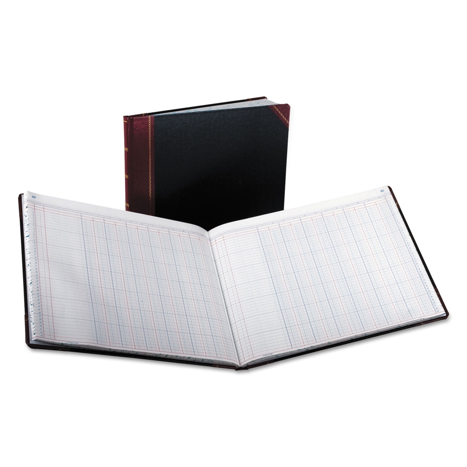 Boorum & Pease Columnar Accounting Book, 12 Column, Black Cover, 150 ...