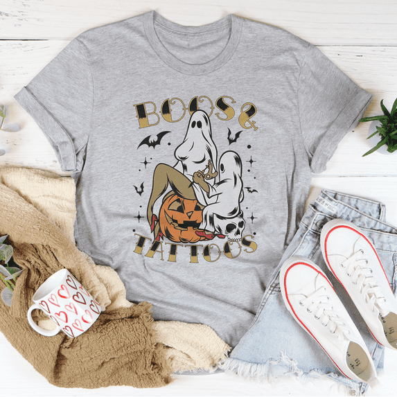 Boos Tattoos Tee Heather Prism Peach S Peachy Sunday T-Shirt - Walmart.com