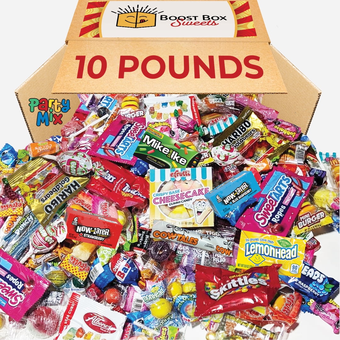 Boost Box Sweets Assorted Candy Party Mix Individually Wrapped Candies ...