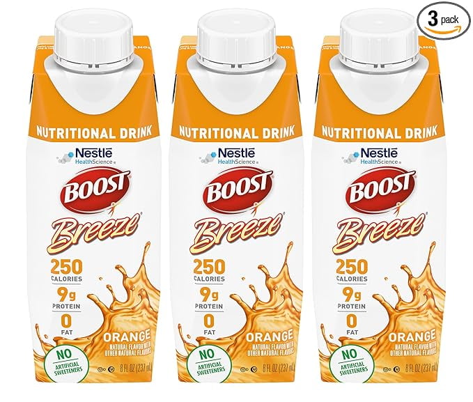 Boost Breeze Nutritional Drink, Orange, 8 Fl Oz (Pack of 3) - Walmart.com