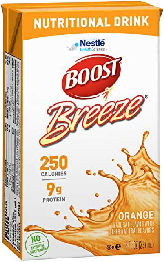 Boost Breeze Nutritional Drink, Orange, 8 Fl Oz (Pack of 54) - Walmart.com