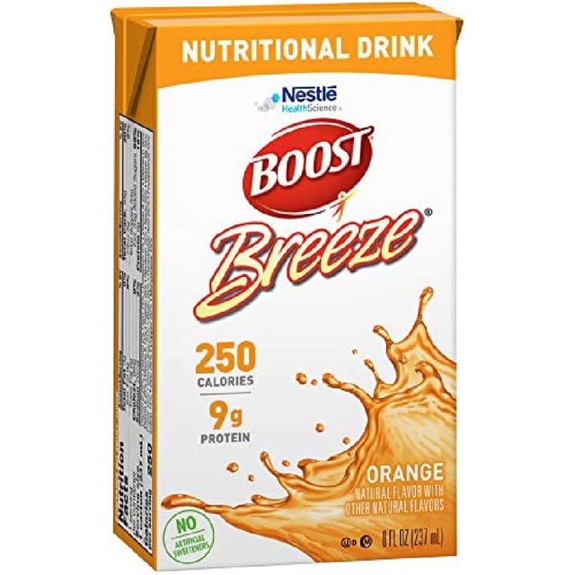 Boost Breeze Nutritional Drink, Orange, 8 Fl Oz (Pack of 54) - Walmart ...
