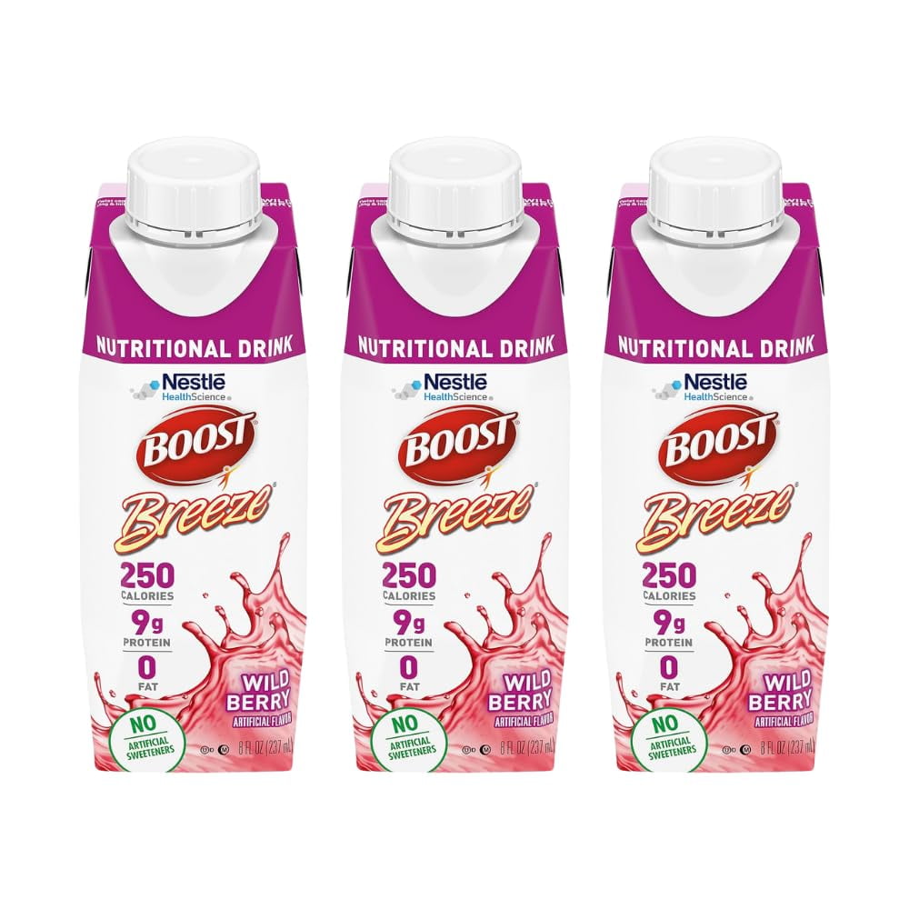 Boost Breeze Nutritional Drink Wildberry, 8 Fl Oz (Pack of 3) - Walmart.com