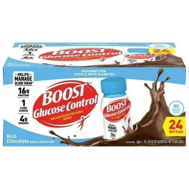 Boost Diabetic Nutrition Drink, Glucose Control, Rich Chocolate, 8 ...