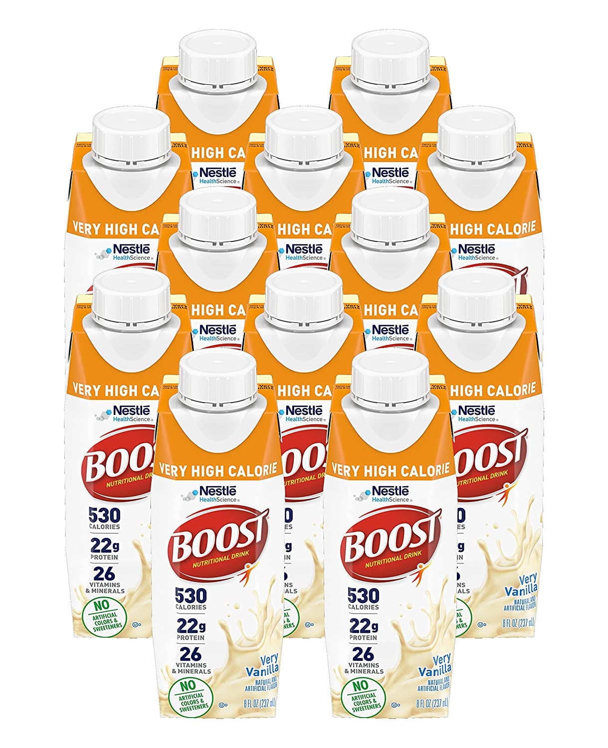 BOOST Very High Calorie Nutritional Drink, Vanilla Flavor, 530 Calories ...