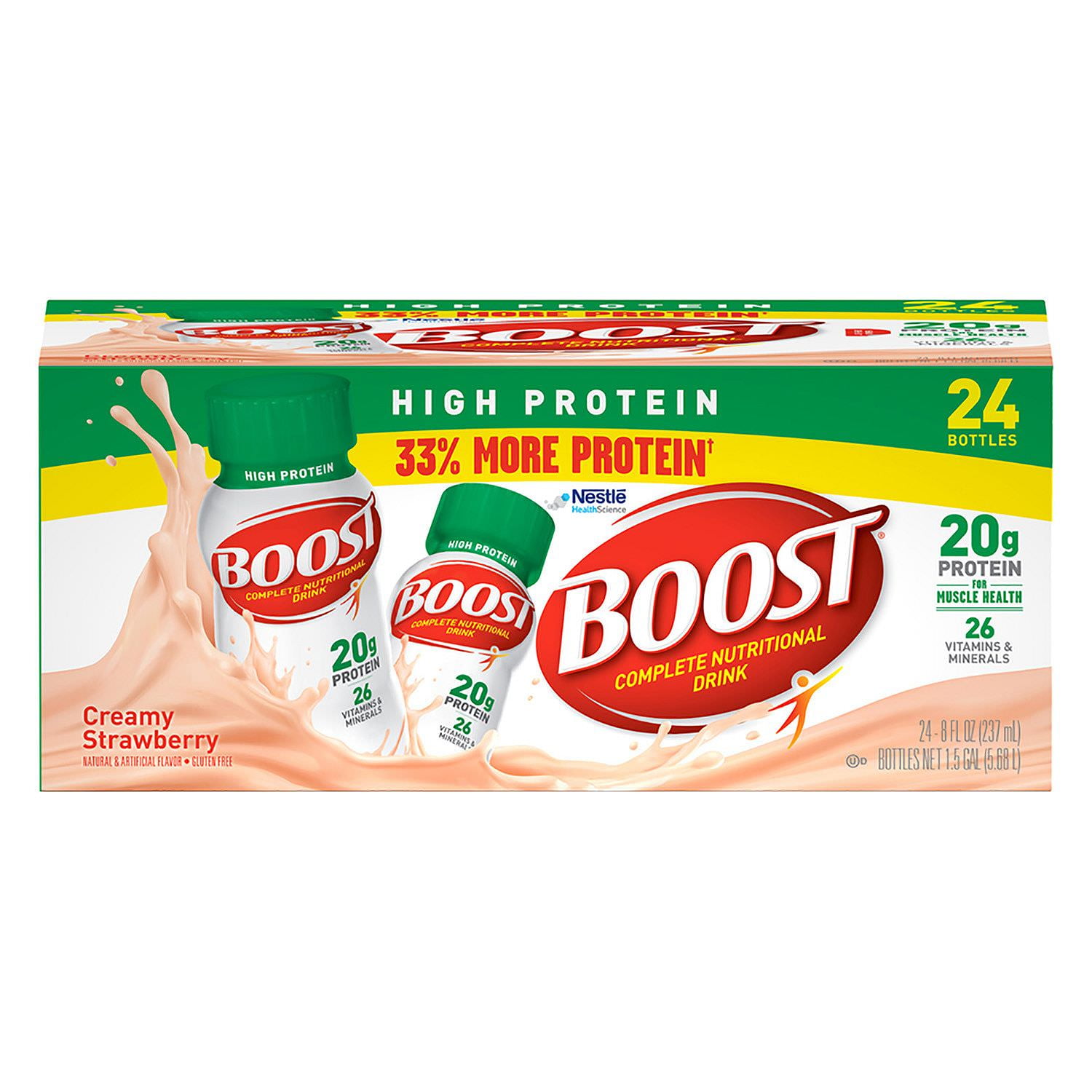 Boost High Protein Shake, Complete Nutritional Drink, Creamy Strawberry ...
