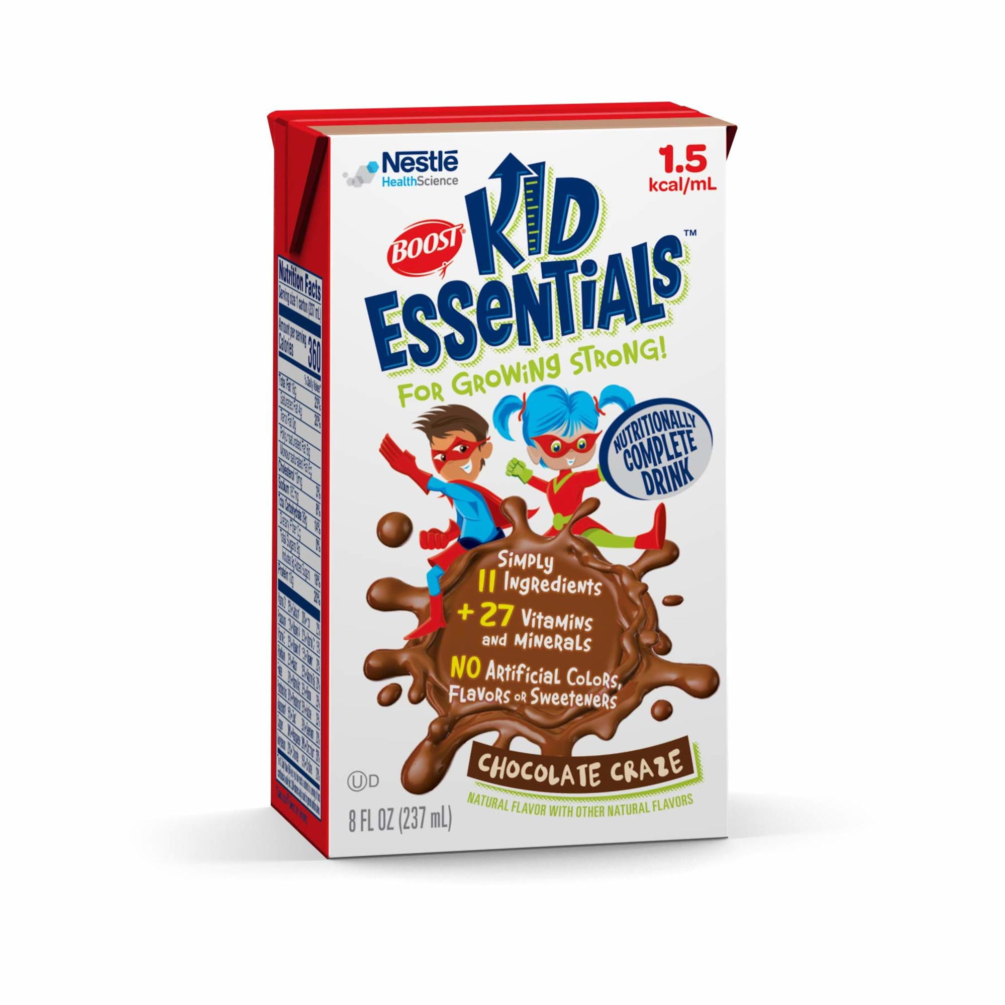 Boost Kid Essentials 1.5 Chocolate Flavor Drink, 8 Oz., 27 Count ...