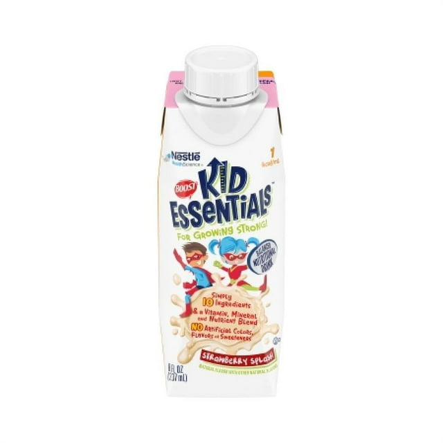 Boost Kid Essentials Nutrition Drink, Strawberry Splash, 8oz Carton, 24 ...