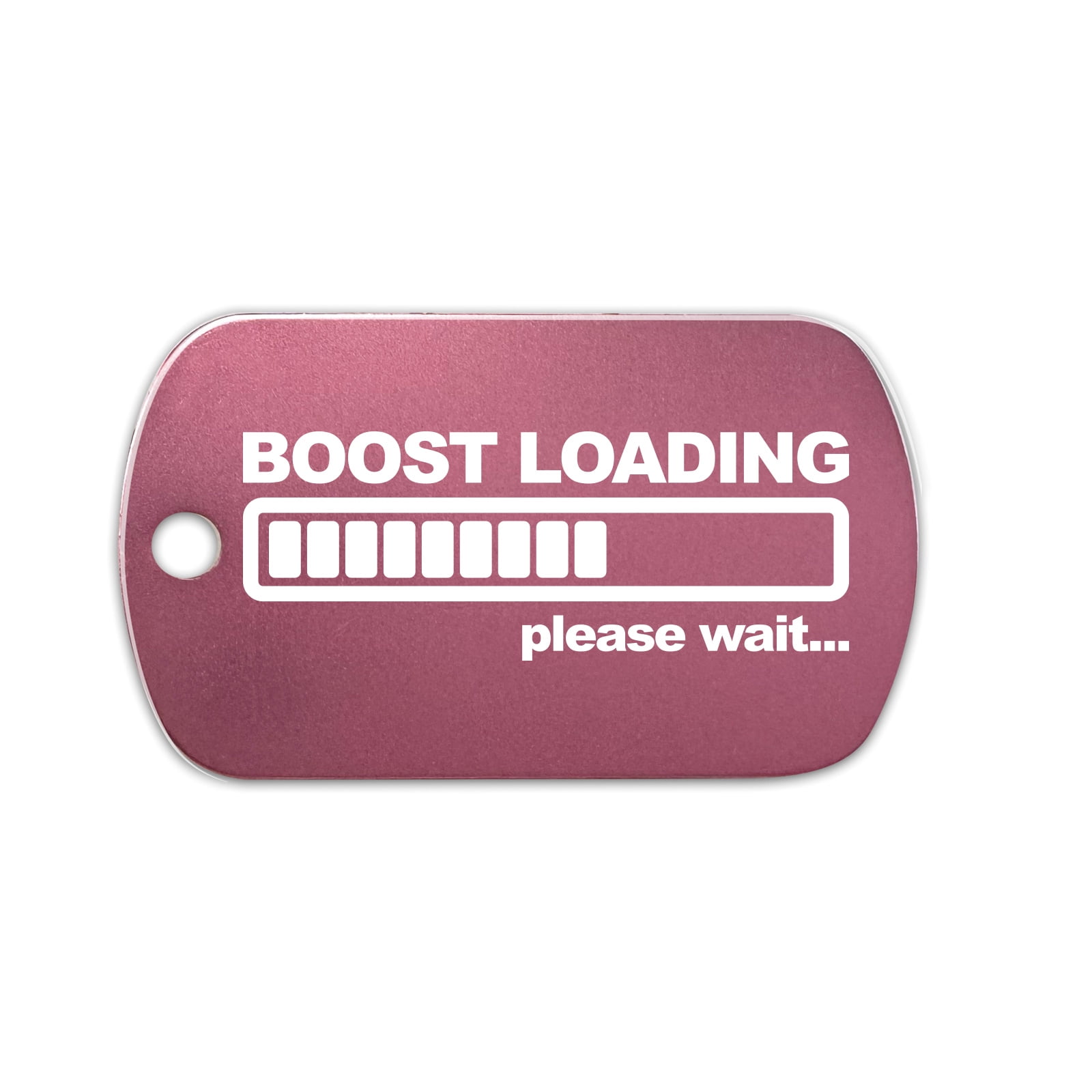 Boost Loading GI Dog Tag Aluminum Keychain jdm kdm import turbo drift - Pink - Walmart.com