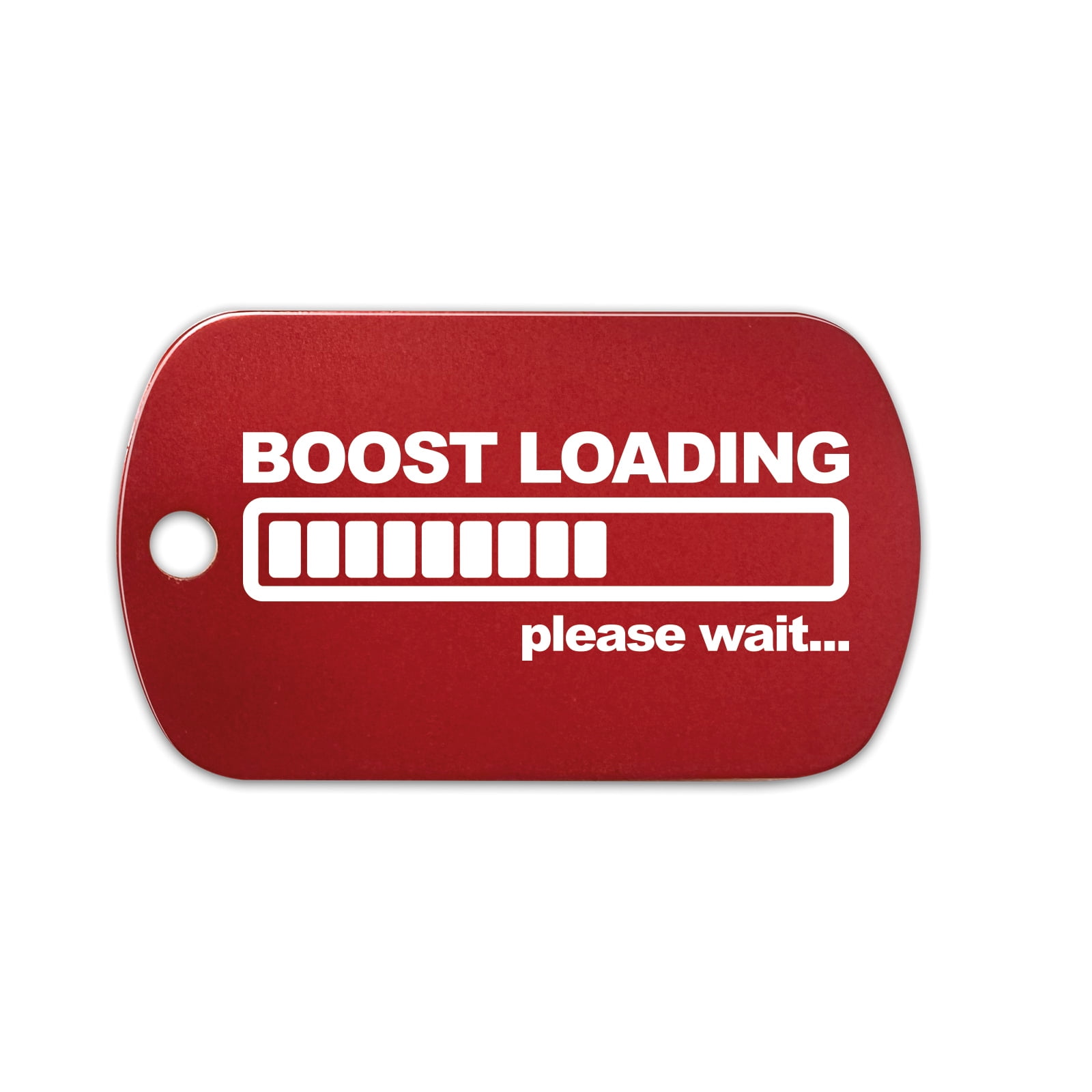 Boost Loading GI Dog Tag Aluminum Keychain jdm kdm import turbo drift - Red - Walmart.com
